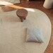 Kidney Bean Shape Tufted Plain Rug, Multi-level Pile, Hand-tufted Wool ...