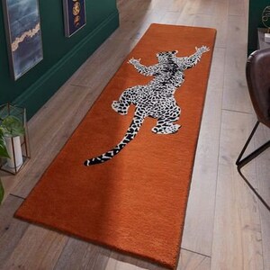 Hand Tufted Leopard Area Rug, Animal Print Rug, Green Area Rug Carpet ...