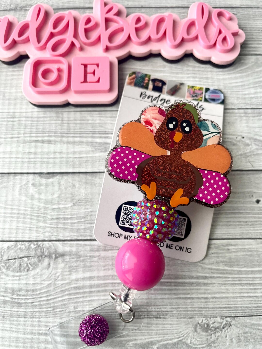 Turkey Badge Reel, Fall, Thanksgiving Badge Reel - Etsy