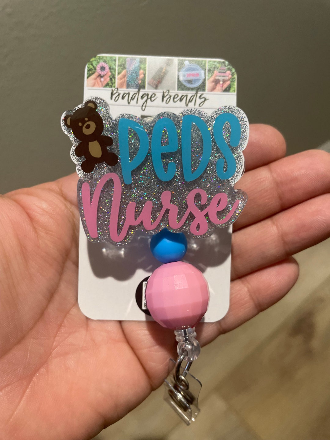 Peds Nurse Badge Reel Pediatric Nurse Cut Badge Reel Peds - Etsy