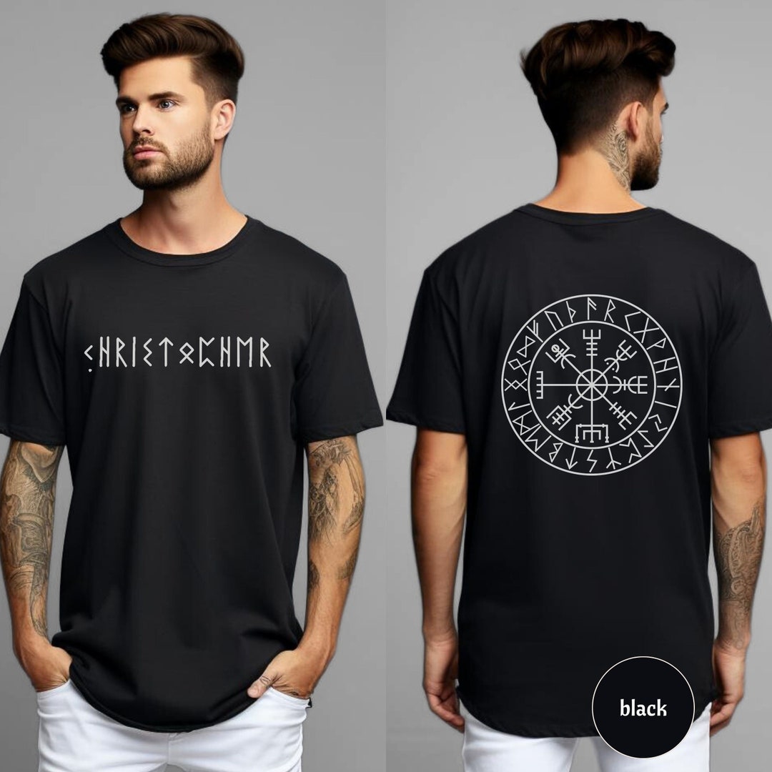 Personalised Viking Runes Shirt, Custom Name in Futhark Runes T-shirt ...