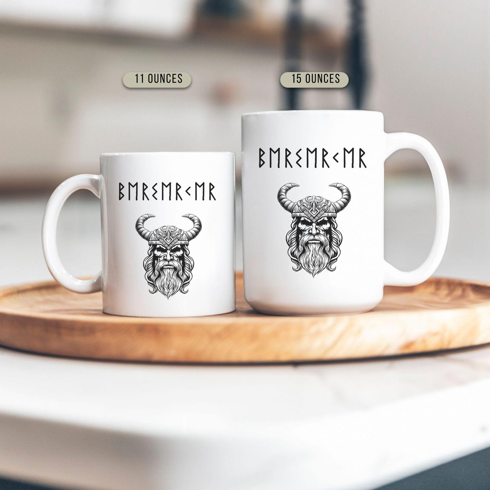 Personalised Viking Runes Mug, Custom Name in Futhark Runes Cup, Viking ...