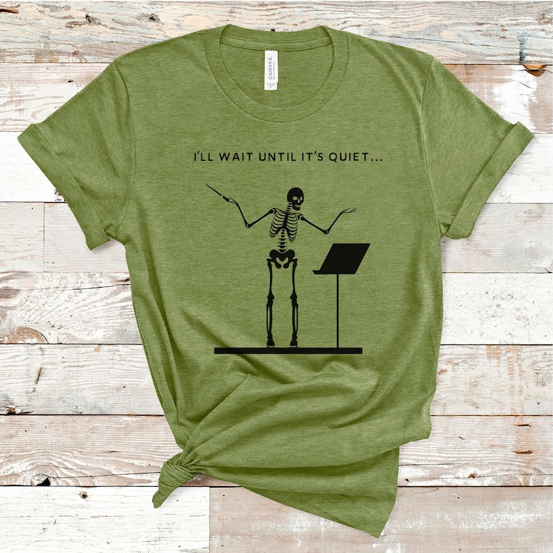 Music Teacher Shirt, Funny Skeleton Conductor Shirt, Halloween Gift for ...