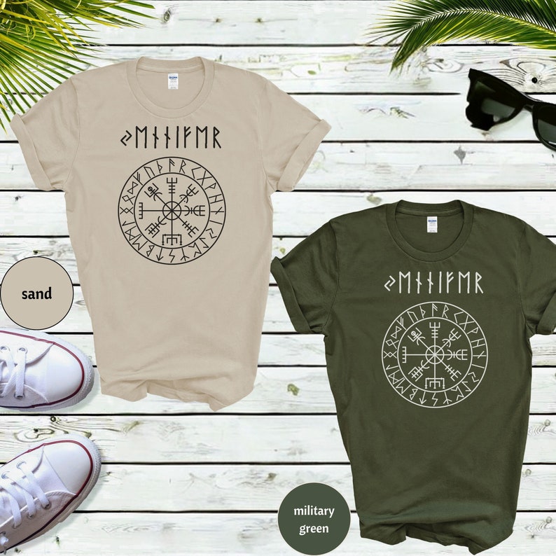 Personalised Viking Runes Shirt, Custom Name in Futhark Runes T-shirt ...