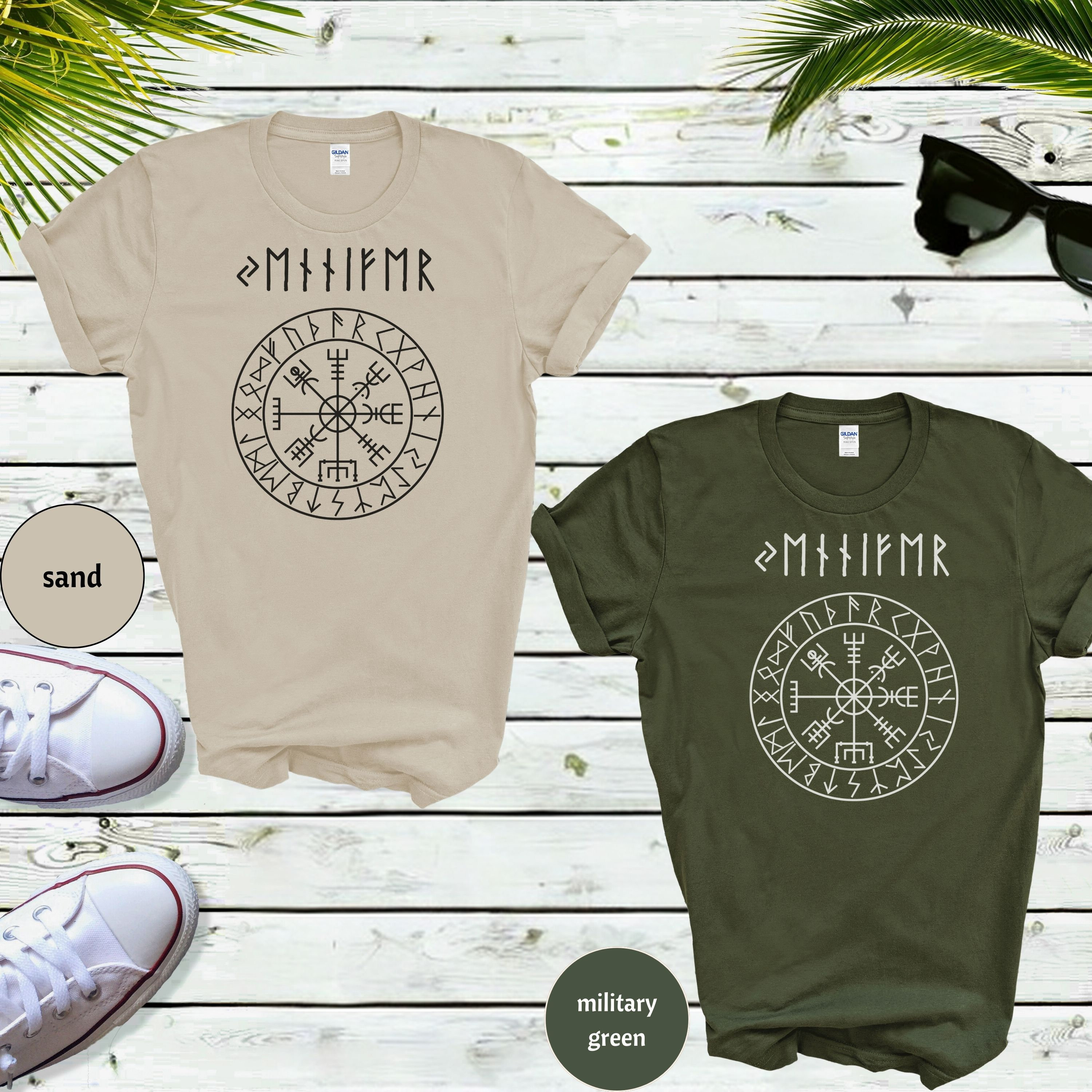 Personalised Viking Runes Shirt, Custom Name in Futhark Runes T-shirt ...