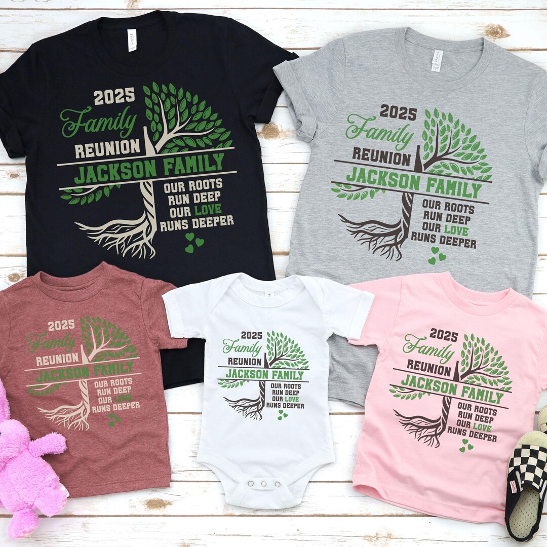 Personalized Matching Family Tree Shirts: Custom Family Reunion T-shirt ...