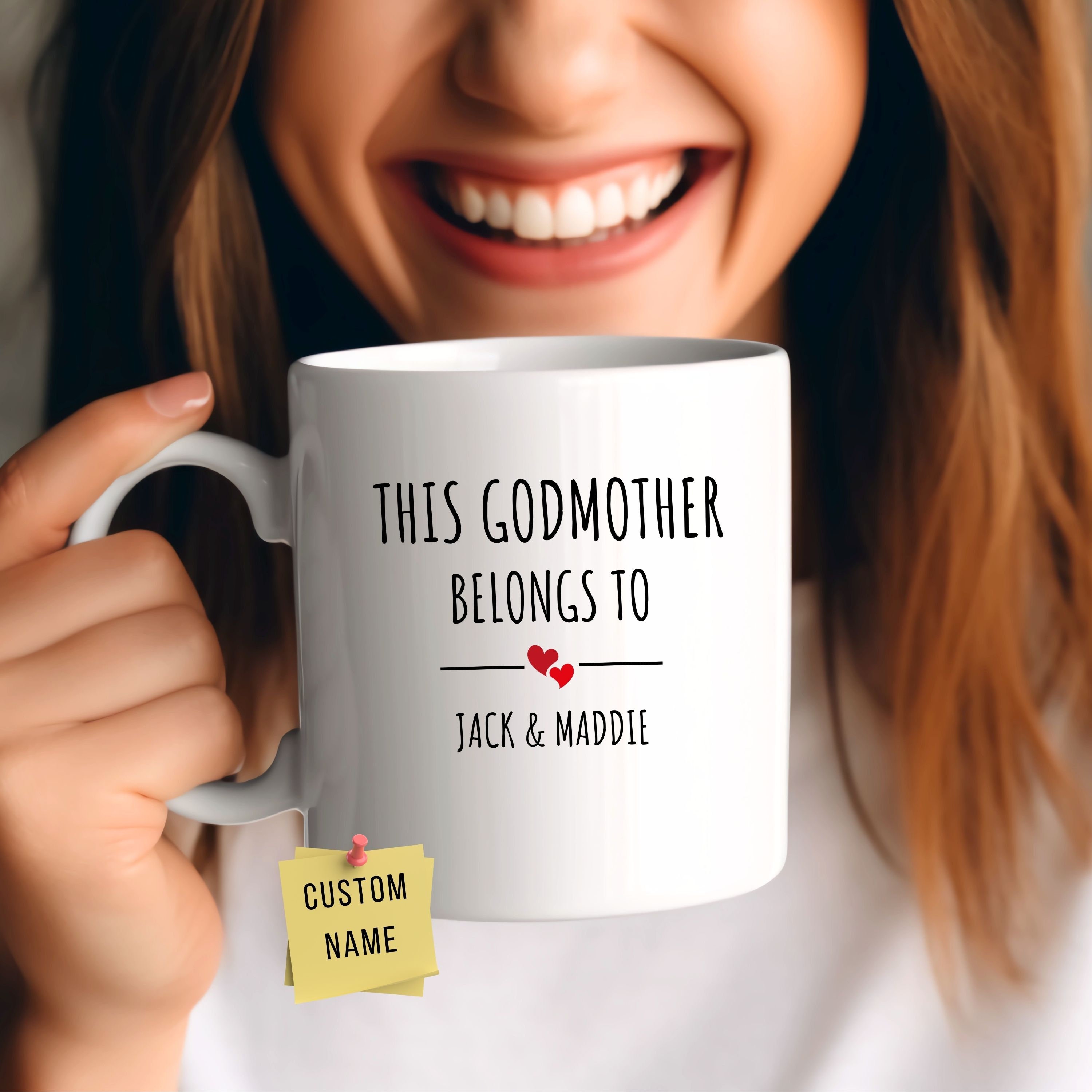 Personalised Godmother Mug, Godmum Birthday Cup, This Godmother Belongs ...