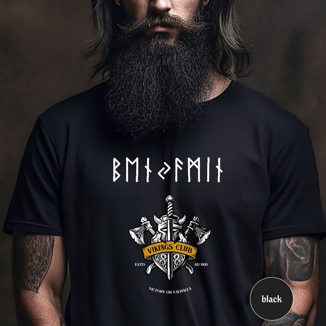 Personalised Viking Runes Shirt, Custom Name in Futhark Runes T-shirt ...