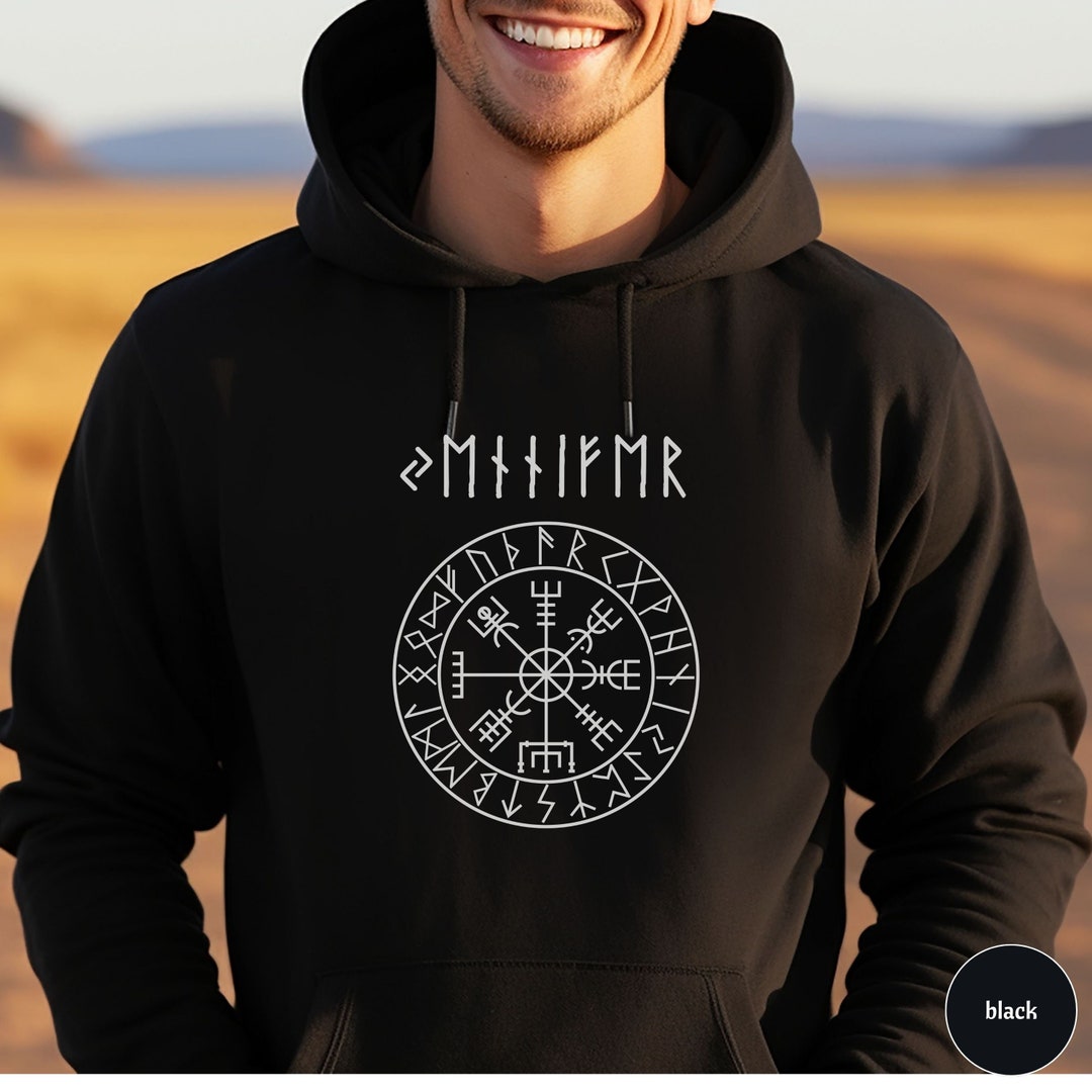 Personalised Viking Runes Hoodie, Custom Name in Futhark Runes ...