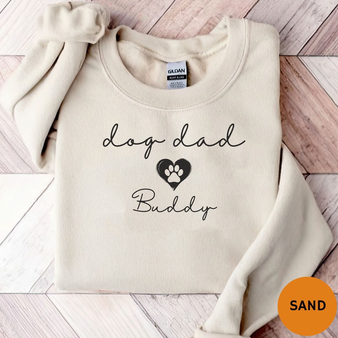 Custom Dog Dad Sweatshirt, Personalised Dog Name Sweater, Custom Dog ...