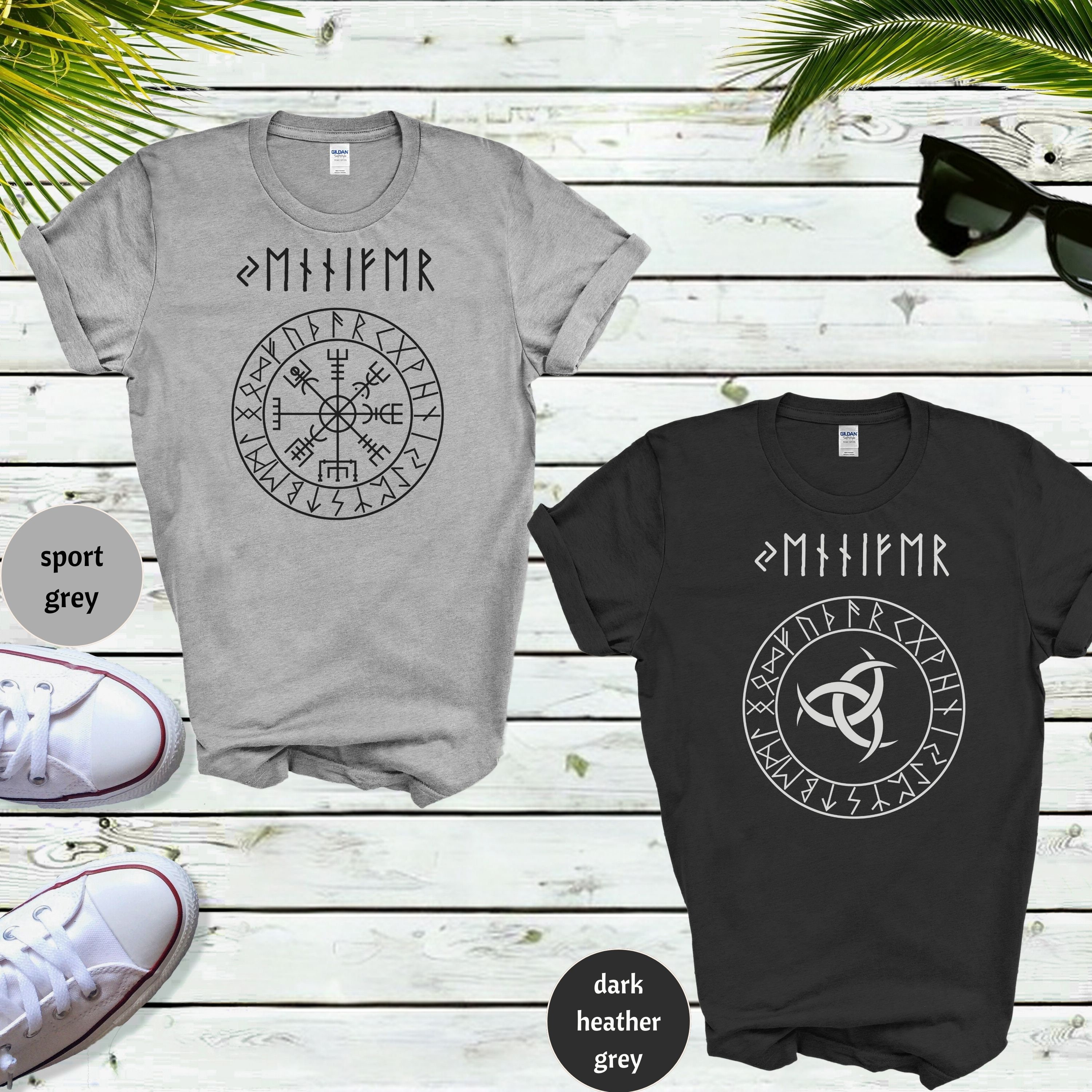 Personalised Viking Runes Shirt, Custom Name in Futhark Runes T-shirt ...