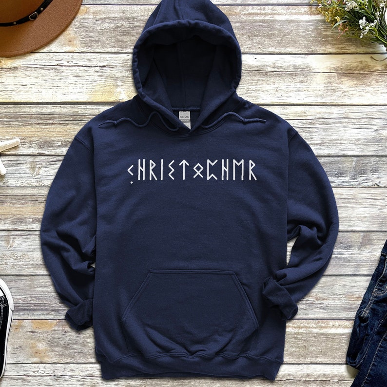 Personalised Viking Runes Hoodie, Custom Name in Futhark Runes Sweater ...