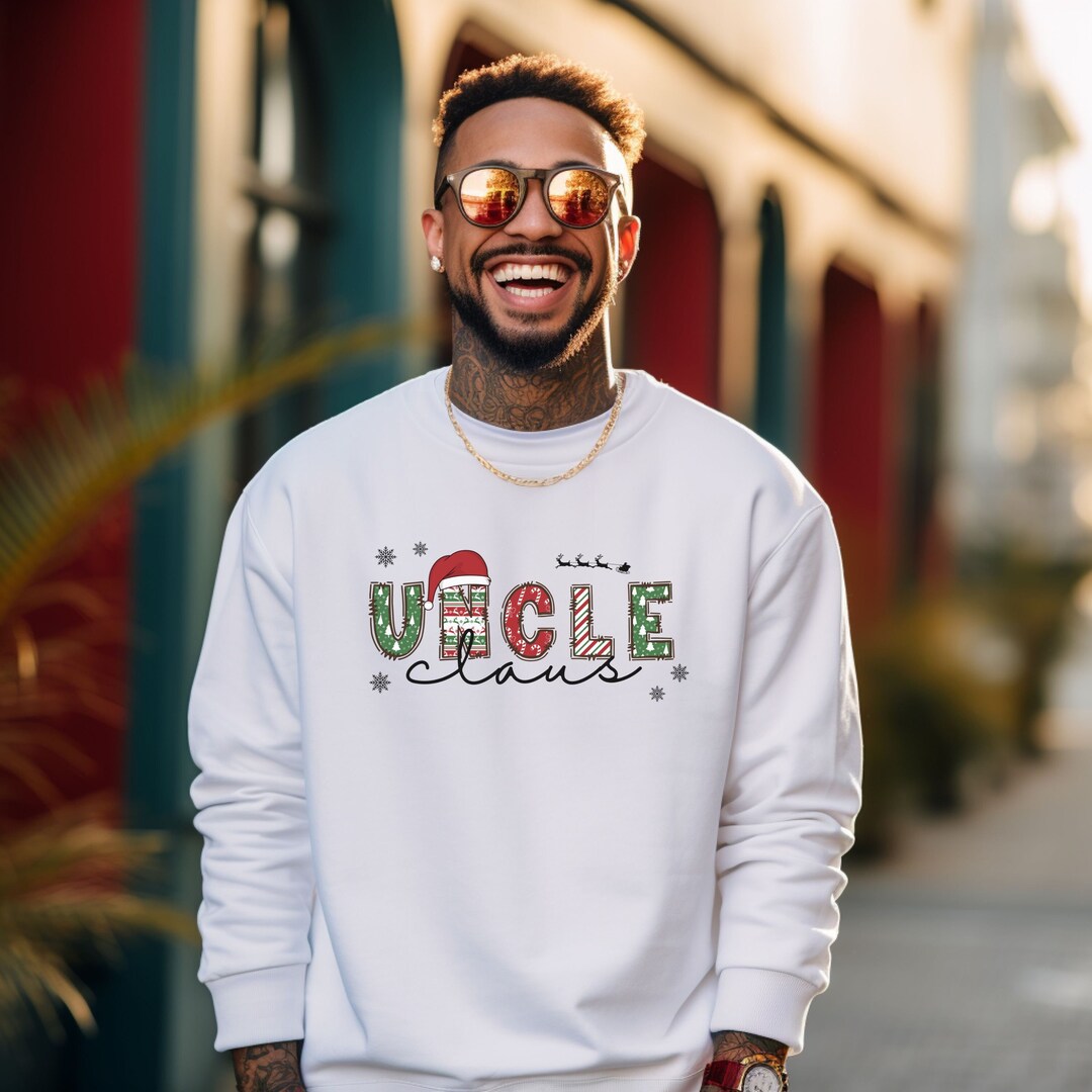 Uncle Claus Christmas Jumper, Christmas Sweatshirt, Cool Uncle Crewneck ...