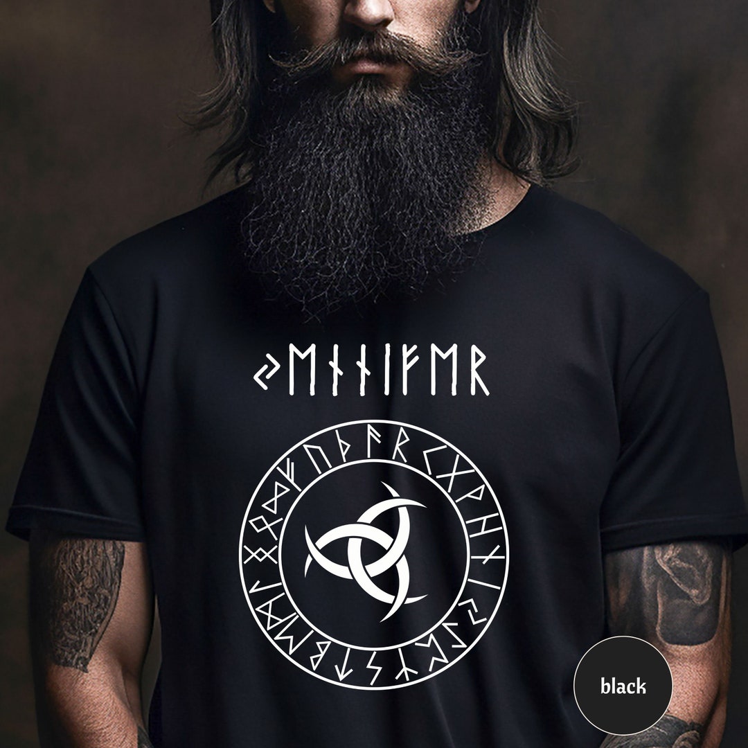 Personalised Viking Runes Shirt, Custom Name in Futhark Runes T-shirt ...