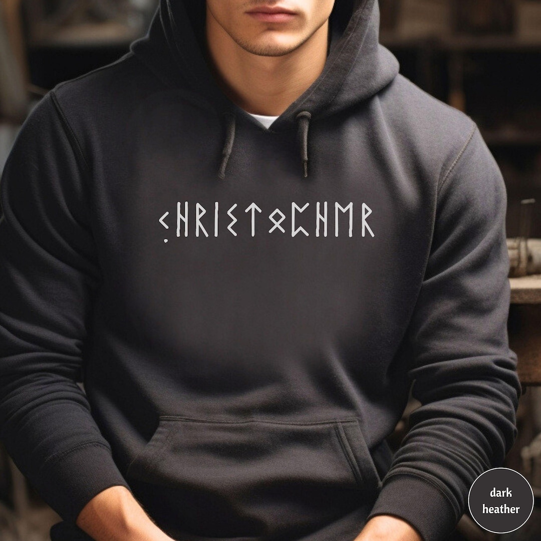 Personalised Viking Runes Hoodie, Custom Name in Futhark Runes Sweater ...