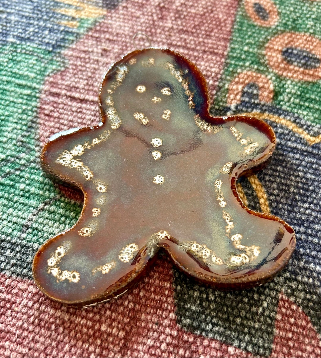 Christmas Ceramic Gingerbread Man Ornament - Etsy