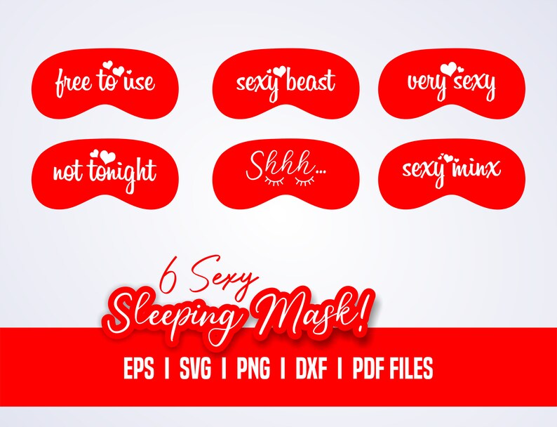 Sexy Sleep Mask Svg Sexy Female Sleep Mask Sleeping Eye - Etsy