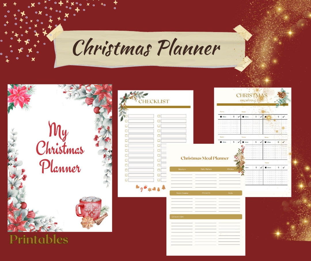 Christmas Planner, Party Planner, Gift Planner, Christmas Organize - Etsy