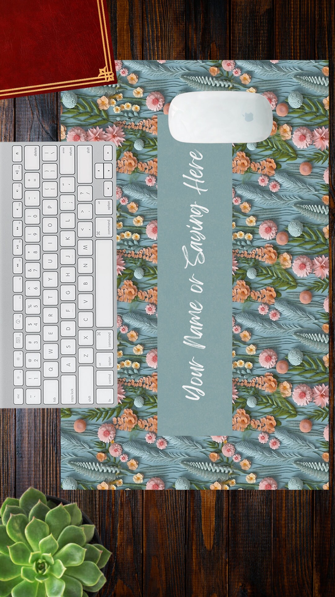 3D Spring Floral Desk Mat Personalized Pattern Desk Mat Accessory Cute ...