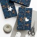Modern Christmas Star Wrapping Paper: Blue star Wrap Xmas - Etsy
