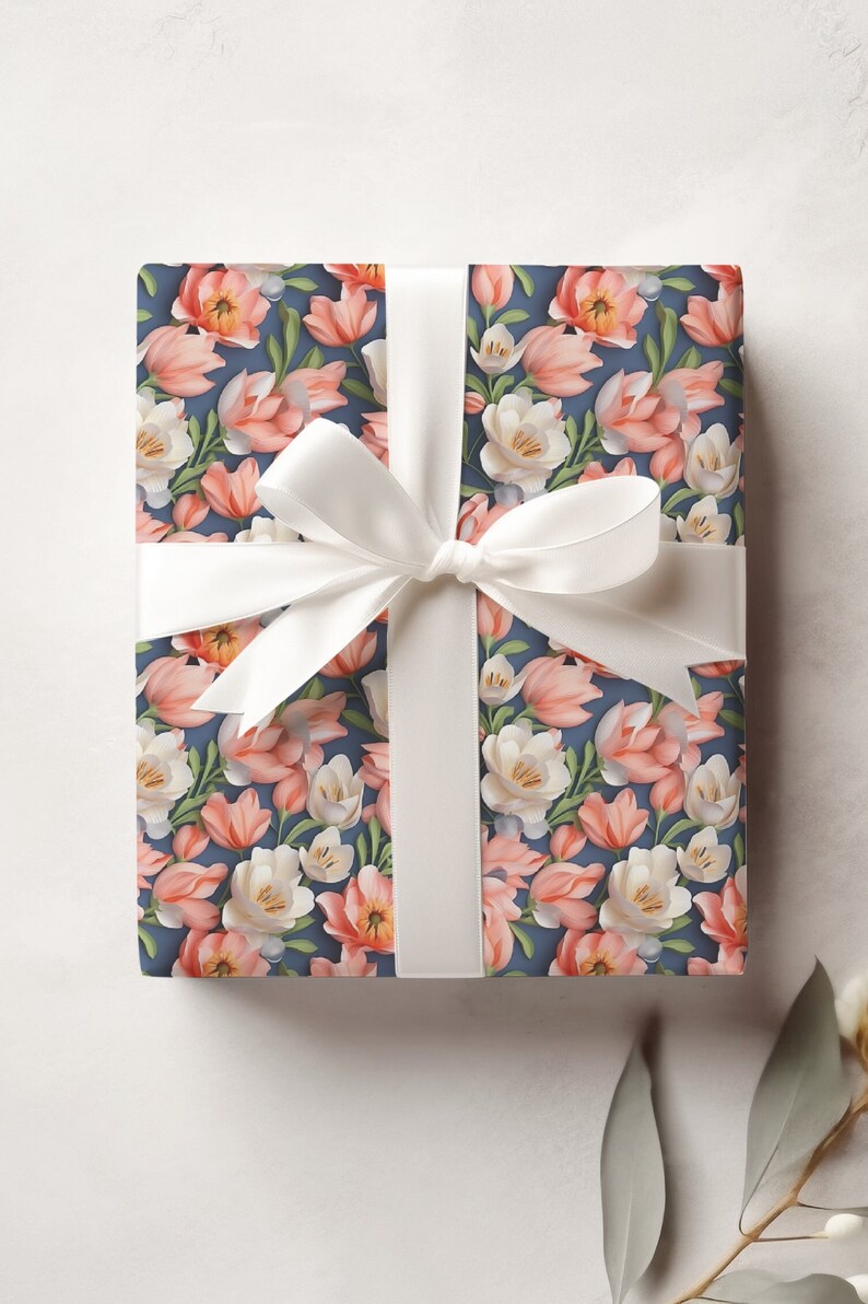 Floral Wrapping Paper Gift Wrap Spring Wrap Illustration Colorful Wrap ...