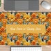 Desk Mat Personalized Pattern Yellow Orange Floral Desk Accessory Cute ...