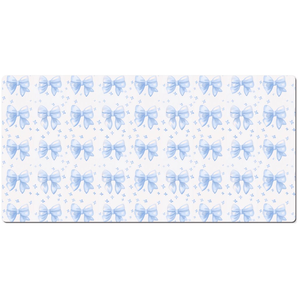 Blue Bow Desk Mat Personalized Pattern Desk Mat Desk Accessory Cute ...