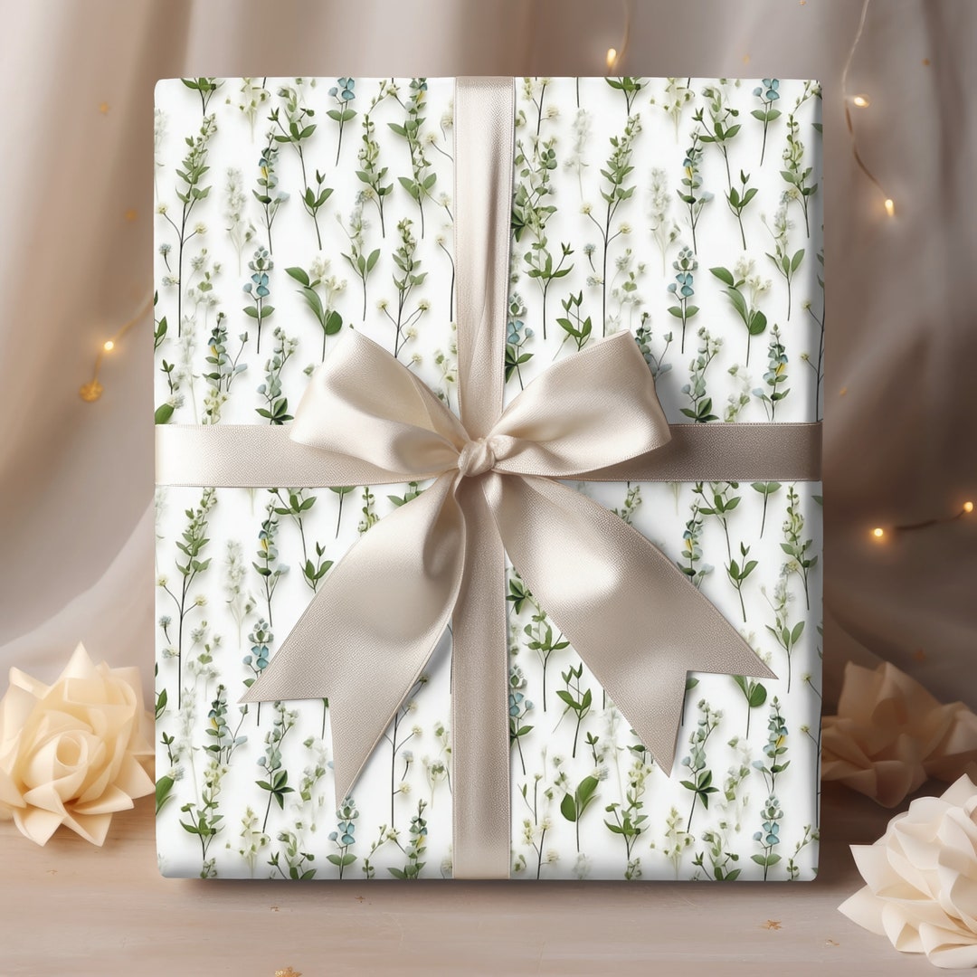 Wrapping Paper Floral Pattern Gift Wrap Spring Wrap Illustration ...
