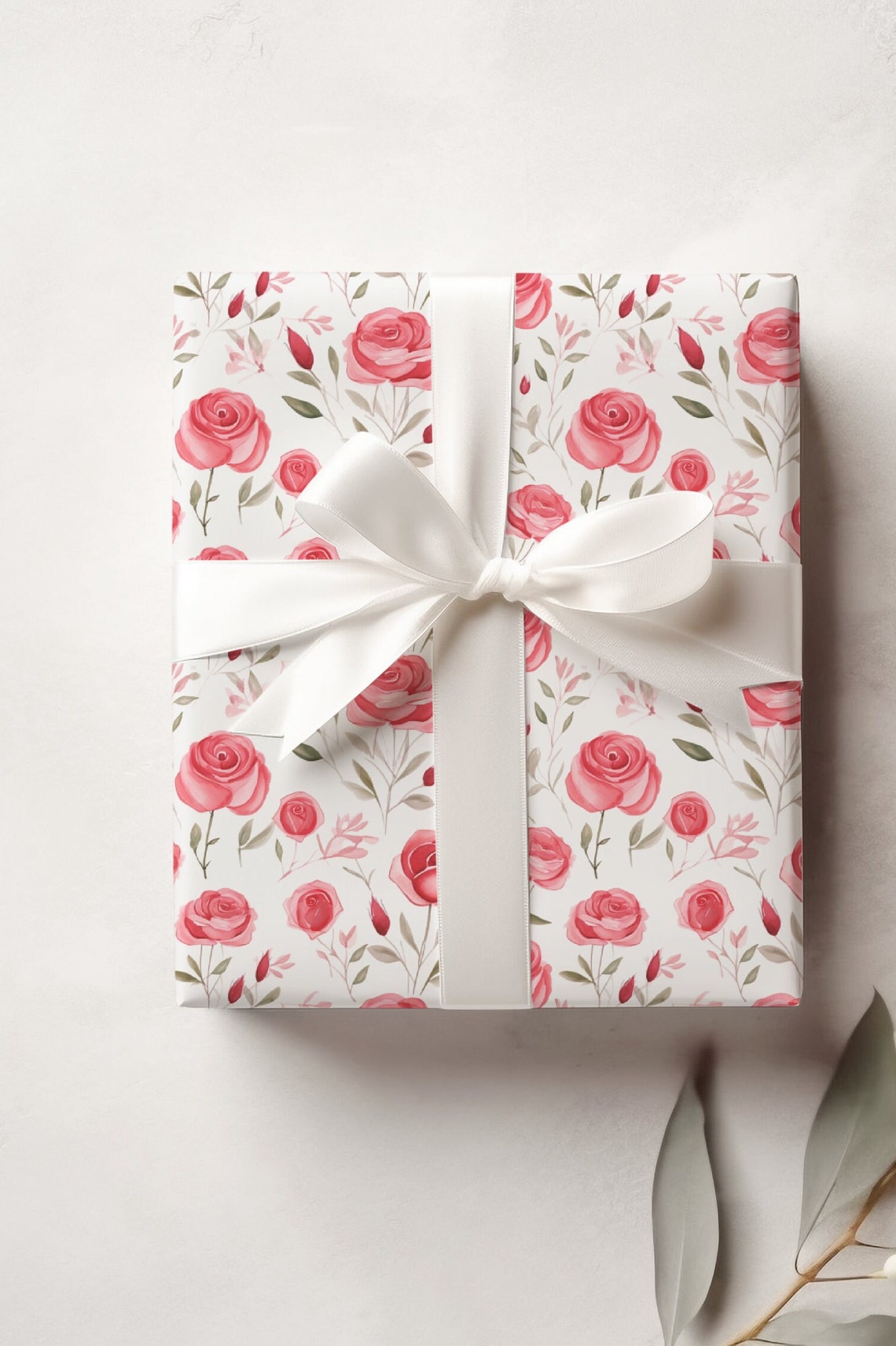Rose Floral Wrapping Paper Gift Wrap Spring Wrap Illustration Colorful ...
