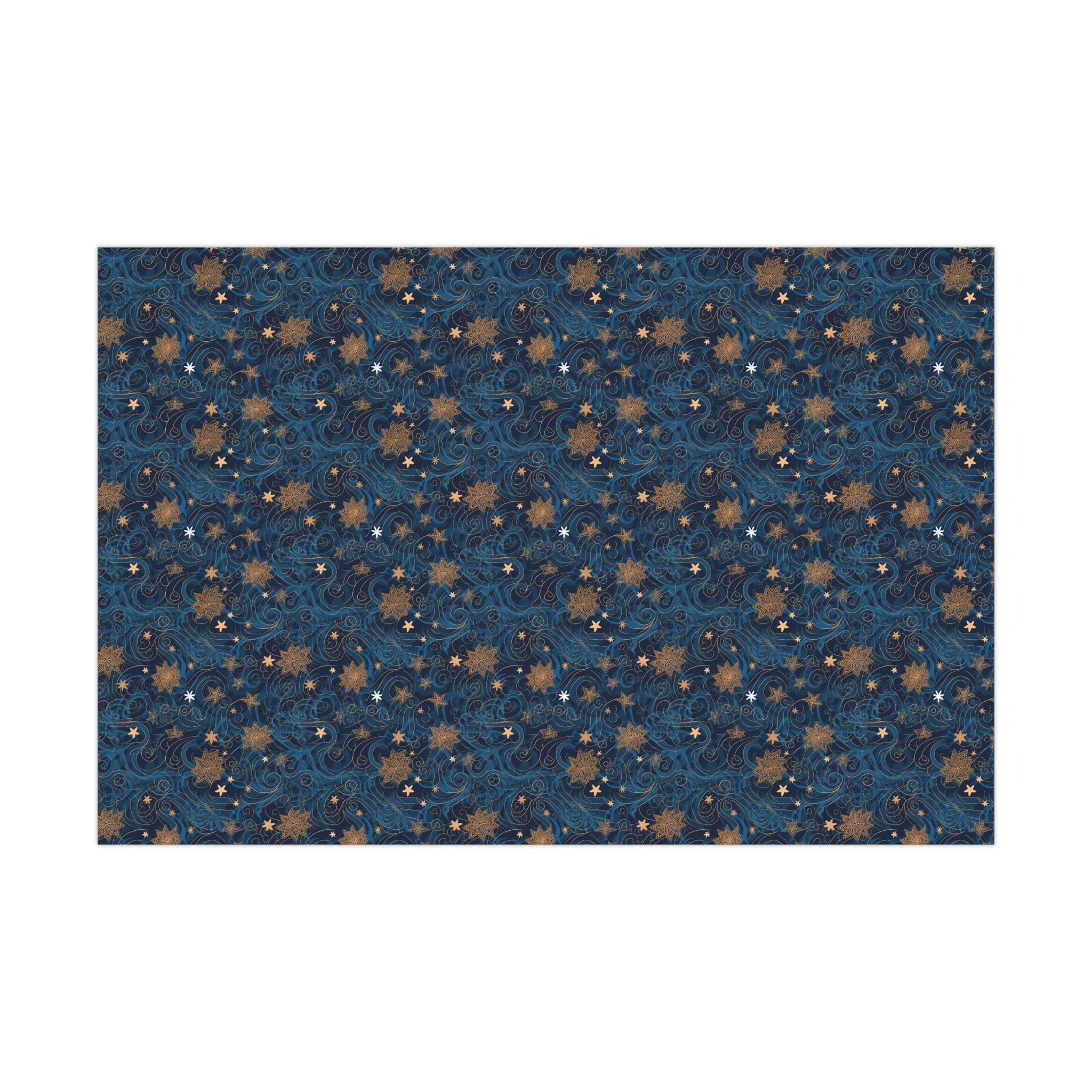 Modern Christmas Star Wrapping Paper: Blue star Wrap Xmas - Etsy