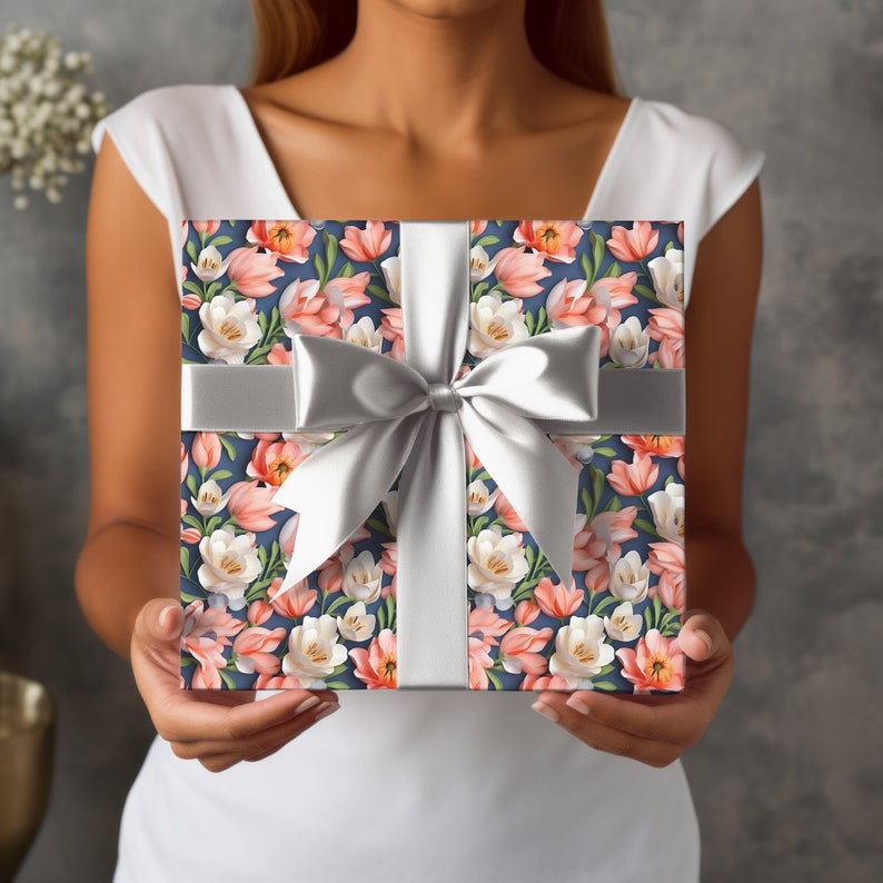 Floral Wrapping Paper Gift Wrap Spring Wrap Illustration Colorful Wrap ...