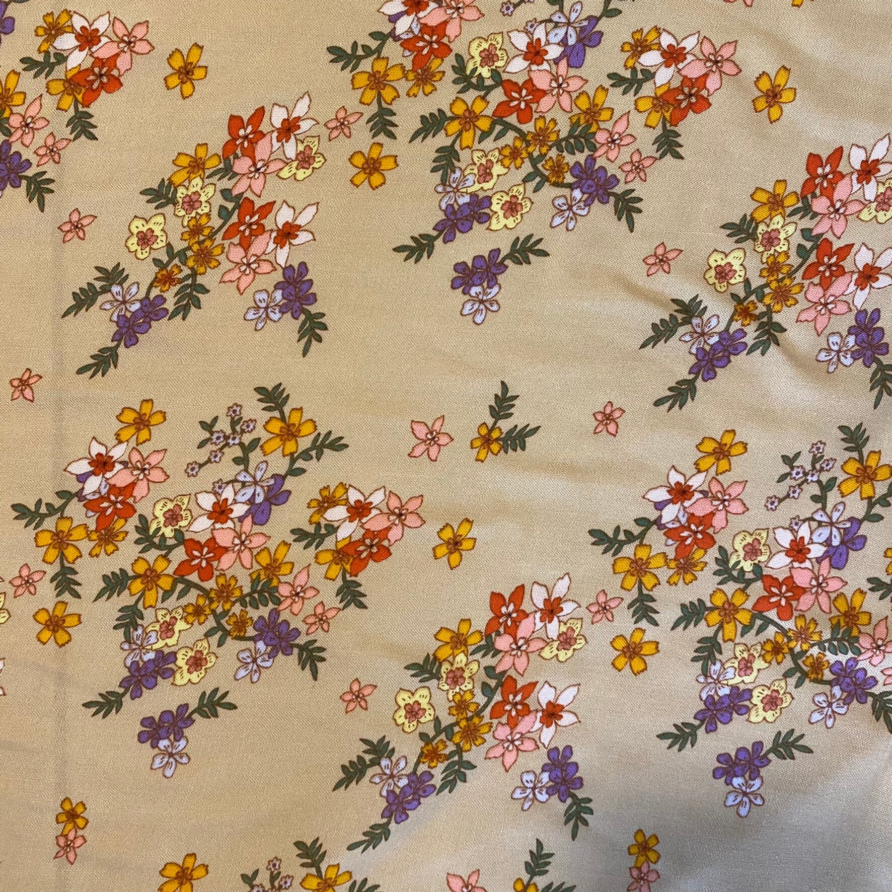 Floral Printed Rayon Challis Woven by the Yard - Etsy