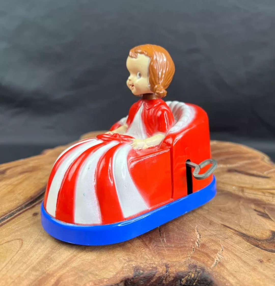 1940s Amusement Park Carnival Bumper Car Wind-up Bobble Head Toy Irwin ...