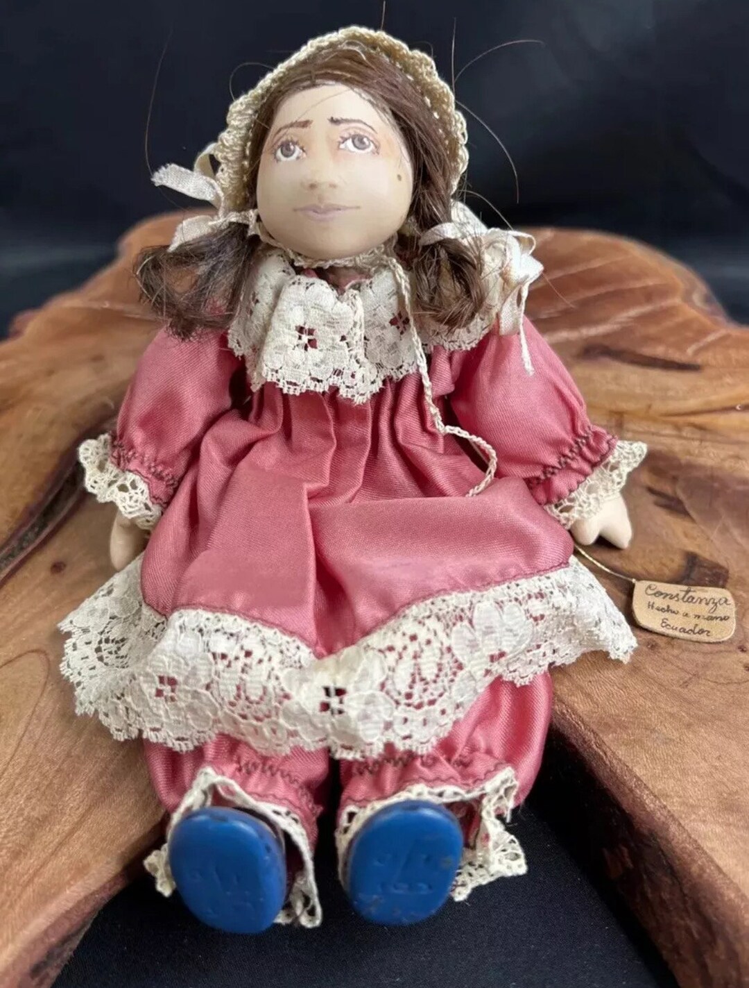 Primitive Constanza Ecuador Folk Art Doll Hand Painted - Etsy