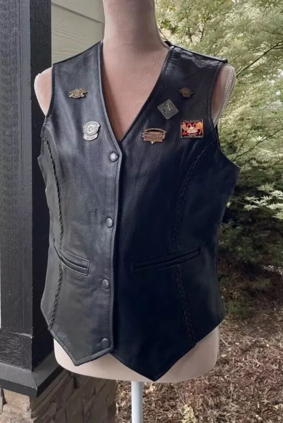 Harley-davidson black leather vest - Gem