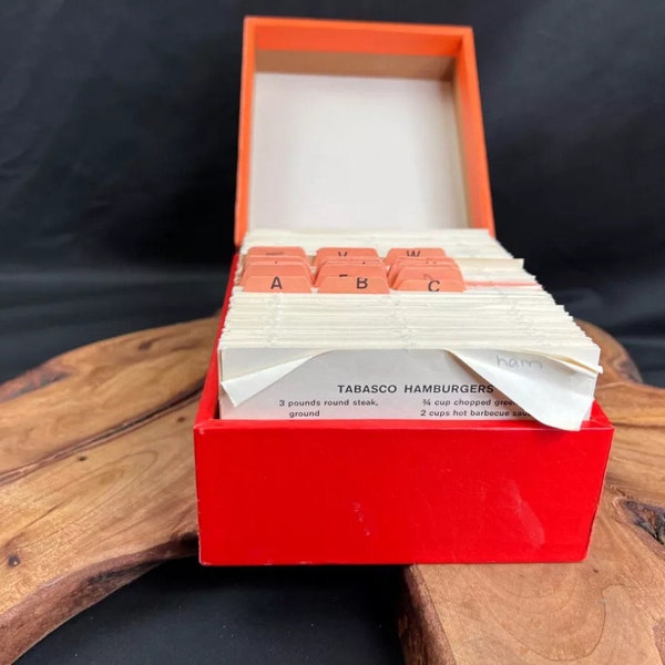 70s Recipe Box - Etsy