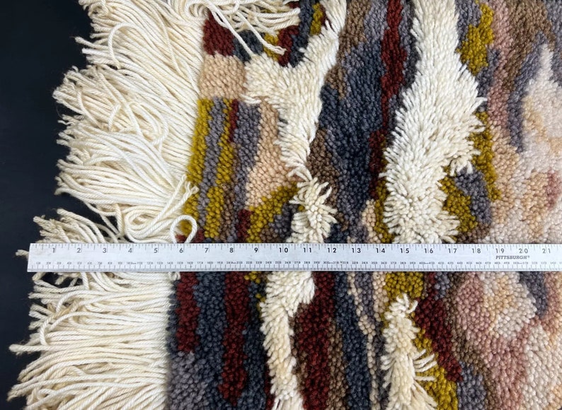 Vintage Latch Hook Wall Hanging Multicolor Wall Shag Rug Tapestry - Etsy