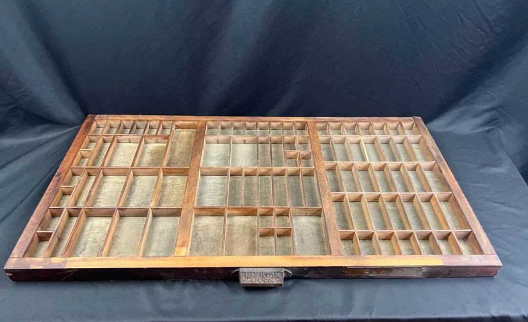 Vintage Hamilton Printers Drawer Wooden Letterpress Type Set Tray 32 X ...