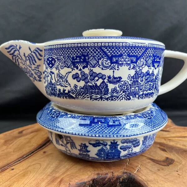 Blue Willow Teapot - Etsy