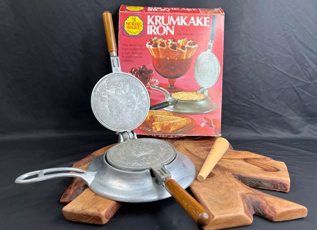 Vtg Nordic Ware Aluminum Krumkake Iron Pizzelle Maker Baker Stovetop 5. ...