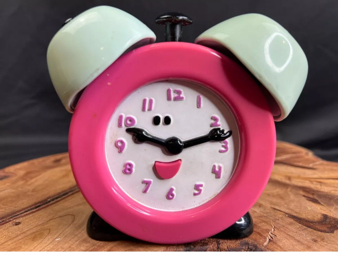 1999 Blues Clues Tickety Tock Clock Talking Singing Pink Tyco Preschool ...