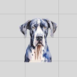 Watercolor Great Dane | Digital Download | Wall Art | Watercolor ...