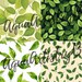 Green Leaves Flower Digital Paper | Digital Download | Floral Digital ...