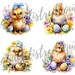 Watercolor Easter Chicken | Digital Download | Wall Art | Watercolor ...