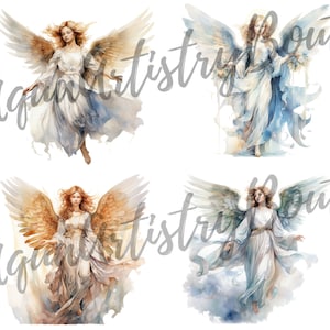 Watercolor Angel | Digital Download | Wall Art | Watercolor Clipart ...
