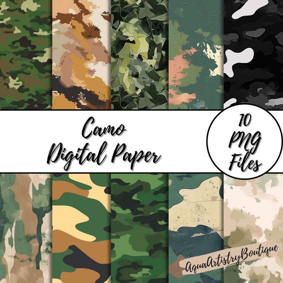Camouflage Digital Paper | Digital Download | Camo Digital Paper | Camo ...
