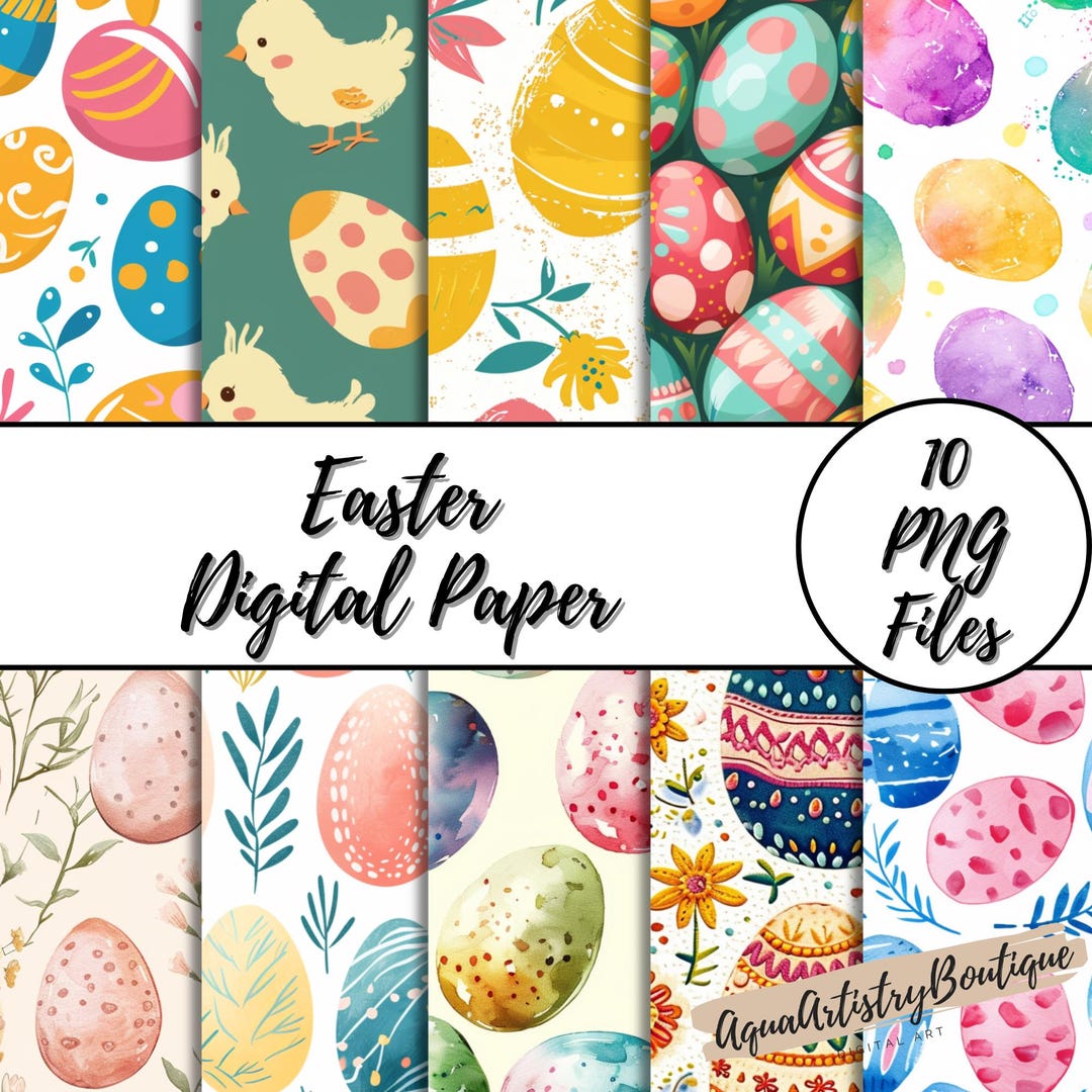 Easter Digital Paper | Digital Download | Easter Egg Digital Paper ...