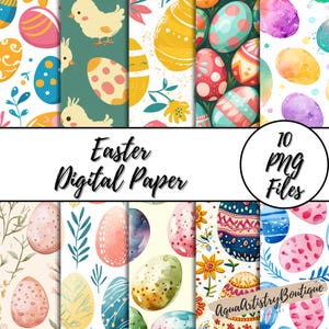 Easter Digital Paper | Digital Download | Easter Egg Digital Paper ...