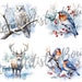 Watercolor Winter Animals Digital Download Wall (Instant Download) - Etsy