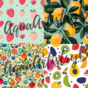 Fruit Digital Paper | Digital Download | Food Digital Paper | Fruit ...
